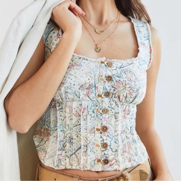 Pilcro | Tops | Anthropologie Pilcro Corset Top | Poshmark